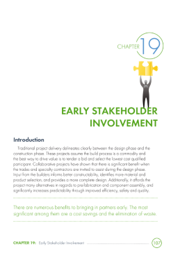 Early Stakeholder Involvement | Lean Construction Institute